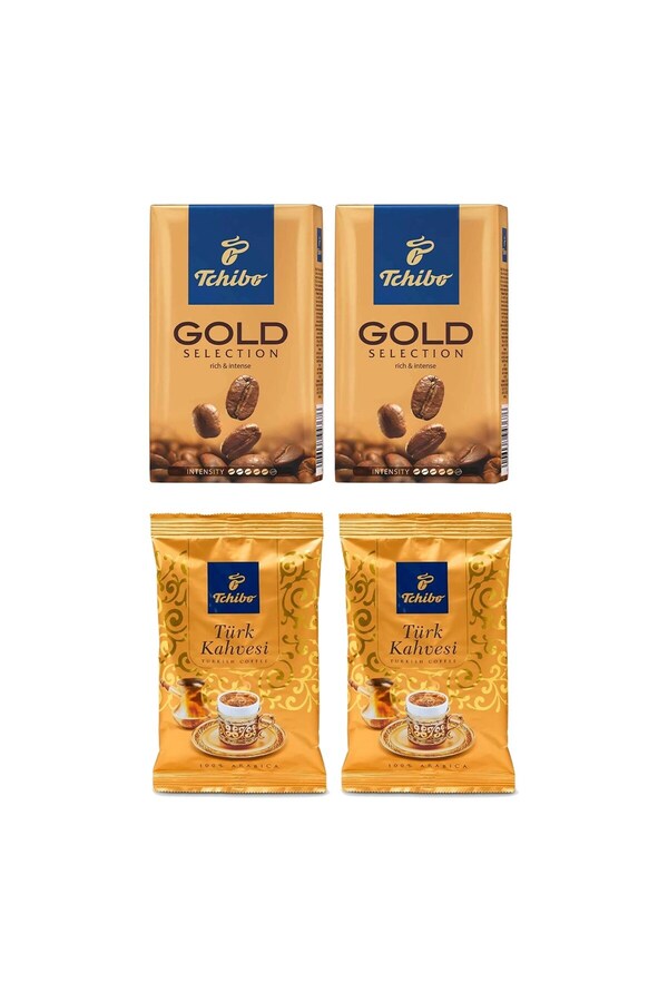 Tchibo 2 Pieces of Gold Filter Coffee + 2 Turkish Coffee - 100 gr ...