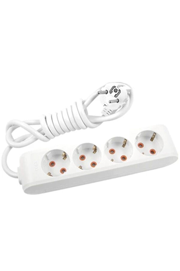 VİKO 2 Meter Child Proof Grounded Socket - Quadruple Multi-Let- Trendyol