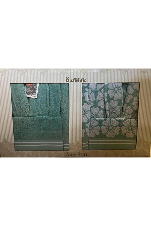 Özdilek Adora Family Bathrobe Set Mint - Trendyol