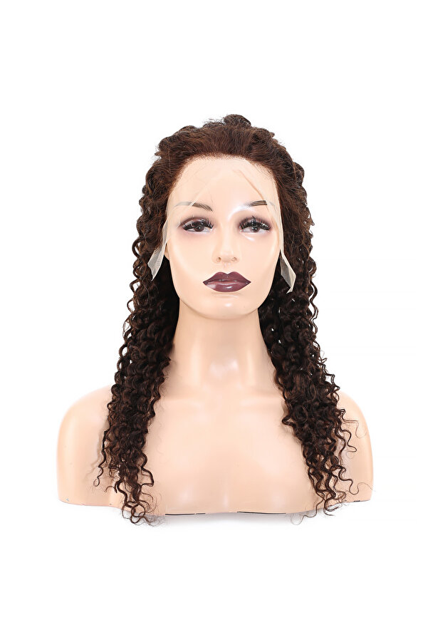 Mina Peruk Afro Wave Real Tulle Wig - Lace Front - Dark Brown - 60-65cm ...