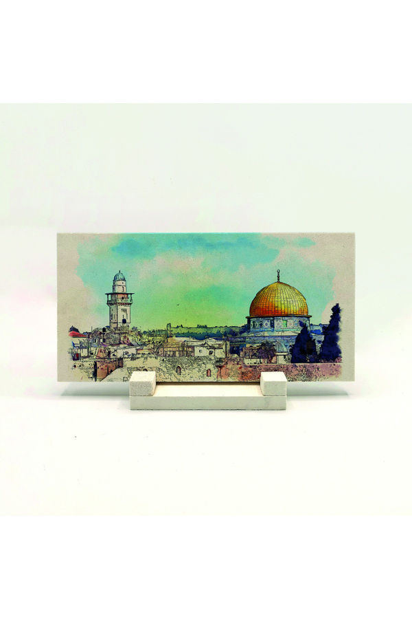 Sadrazam Jerusalem Printed Natural Stone Desktop 10x20 Drg-46- Trendyol