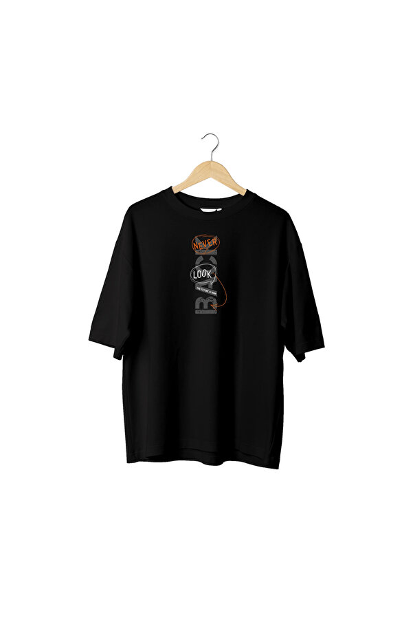 Wicold Never Look Back Printed Oversize T-Shirt - Trendyol