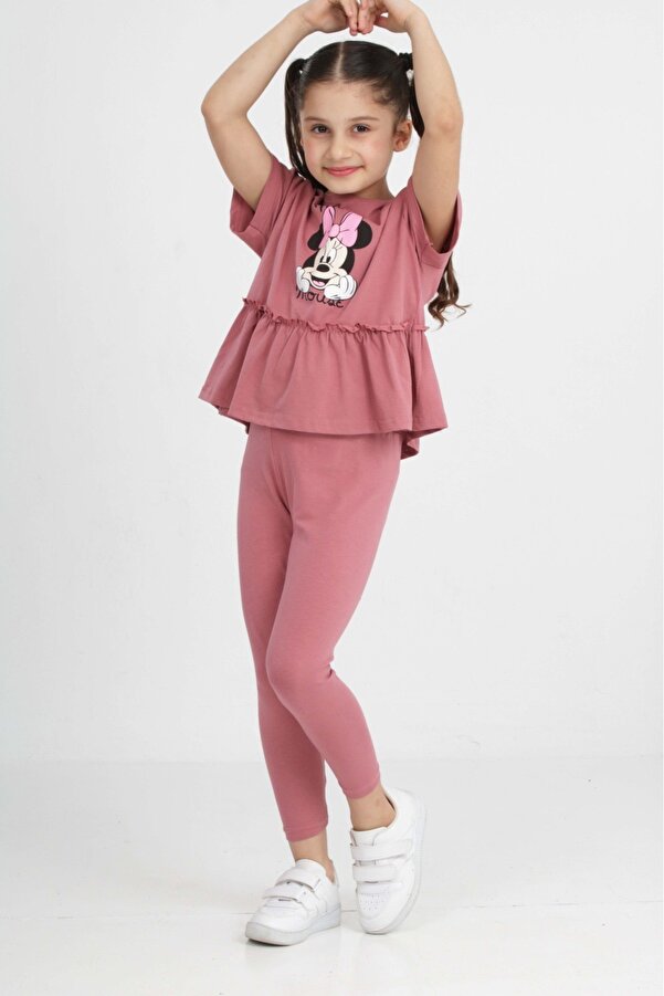 ninita kids MİNNİE BELDEN RIFFED TIGHTS GIRL'S SUMMER DOUBLE SET - Trendyol