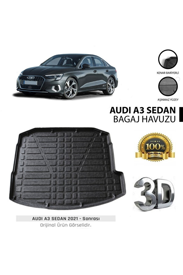 BORNGARAGE Audi A3 Sedan 2021-2022 Luggage Pool - Fully Compatible 3D ...