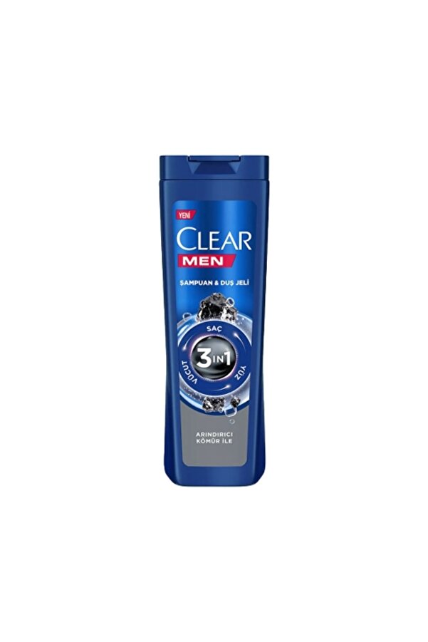 Clear Men 3 in 1 Shampoo & Shower Gel Purifying Charcoal 350 ml - Trendyol