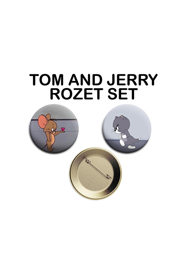 Nemika Tom and Jerry 2-Piece Badge Set - Needle Button Badges- Trendyol