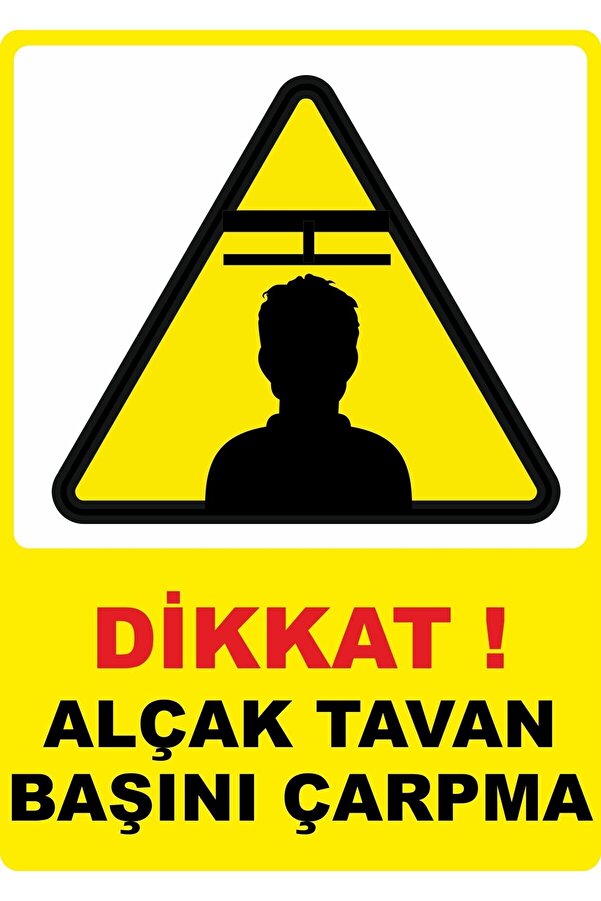 ChicArt Design Studio Low Ceiling Pvc Plate Warning Sign Dekota Digital ...