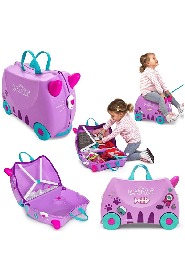 Trunki Cat Cassie Ride-on and Dragged Children's Suitcase - Trendyol