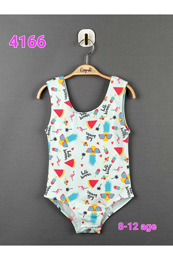 Elayza ДЕТСКИ БАНСКИ КОСТЮМ HELLO SUMMER GIRL 4166- Trendyol