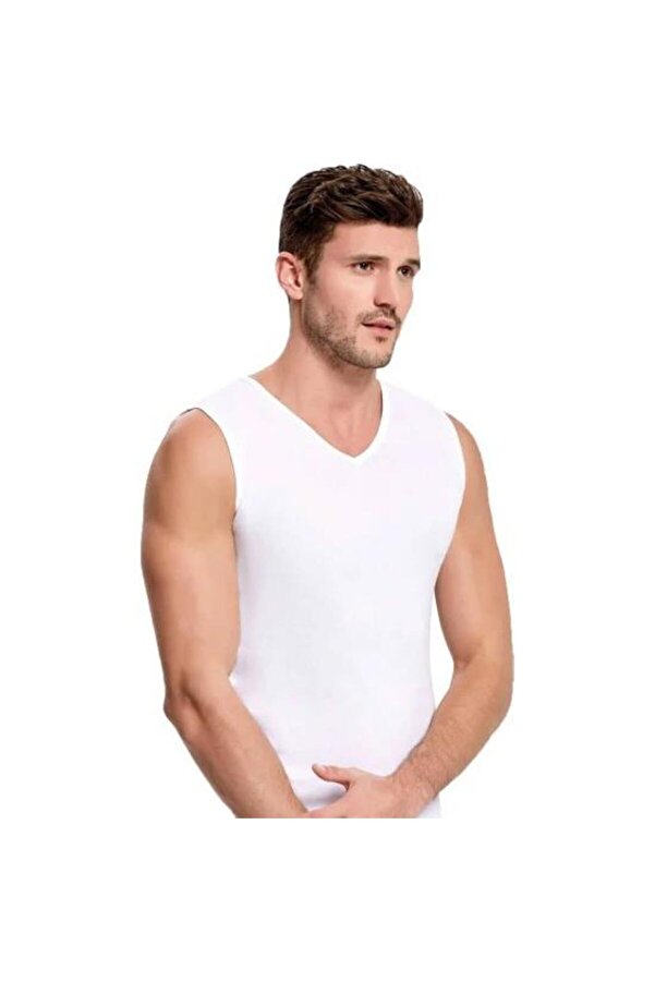 İlke 1008 ZERO ARM V-NECK ATHLETE - Trendyol