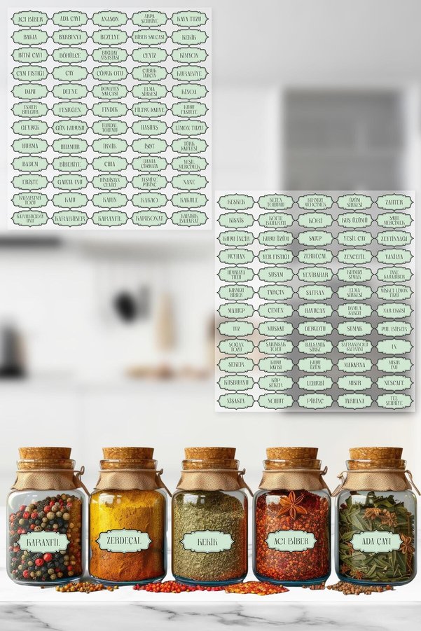 postifull Spice Jar Label, 120 Pieces Small Size Labels, Vintage Theme ...
