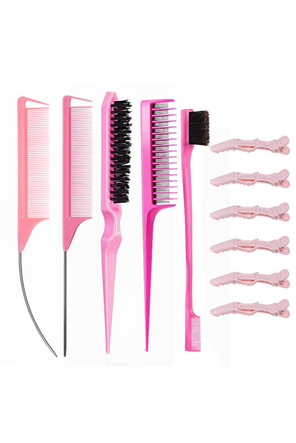 Choice 6/11pcs Hair Styling Comb Set Teasing Hair Brush Alligator Clip ...