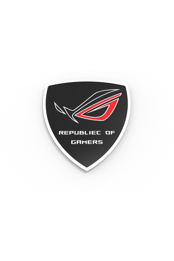 Flying Elephant ASUS ROG Gamer Metal Logo Belief Sticker For Phone ...