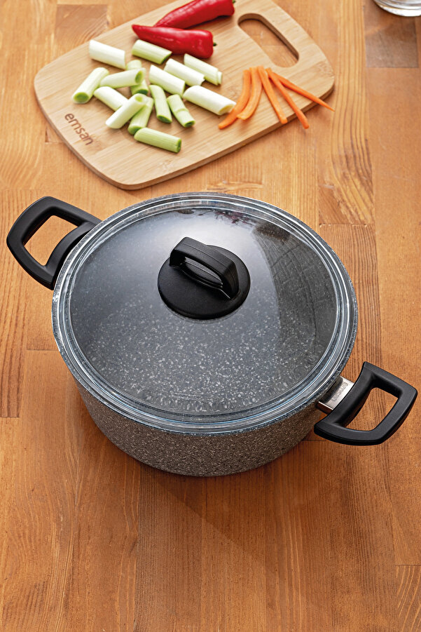 Emsan Titanium Granite Deep Pot 24 cm - Trendyol