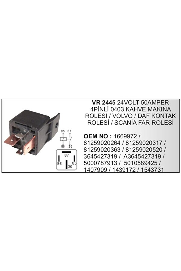 parcafix 24V 40A Mini Relay - Power Coffee Machine Relay504628908- Trendyol