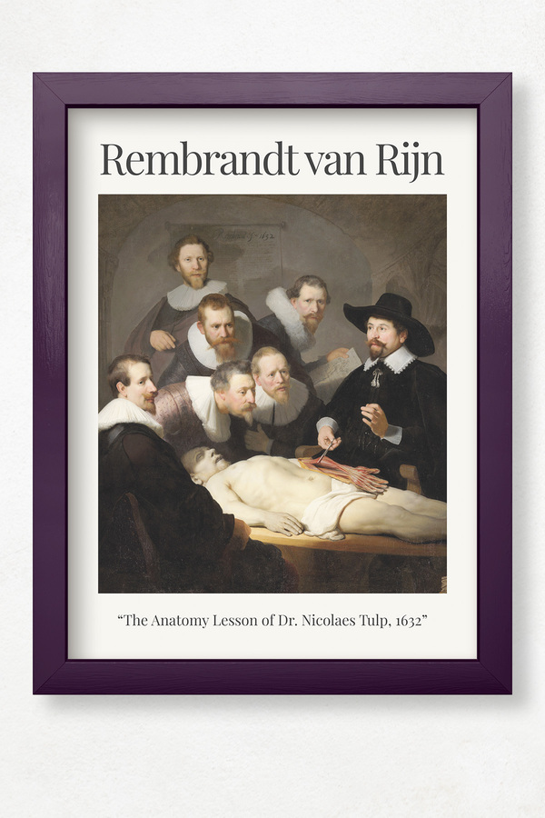 DuoArt Rembrandt Van Rijn Anatomy Lesson Famous Works - Plum Colored ...