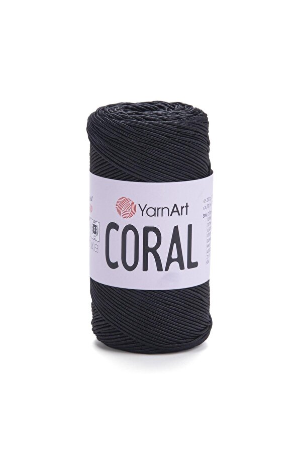 Yarnart CORAL - Ață de tricotat manual NEGRU-1902- Trendyol