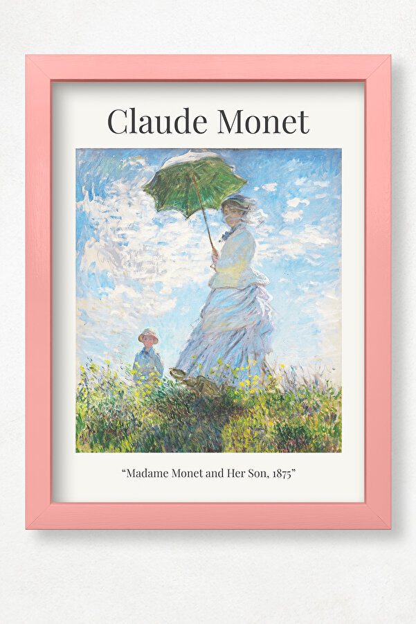 DuoArt Claude Monet Ida Pink Poster - Madame Monet and Son, Famous ...