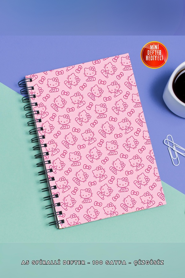 SevindirenŞeyler Hello Kitty A5 Metal Spiral Unlined Hard Cover Hello ...