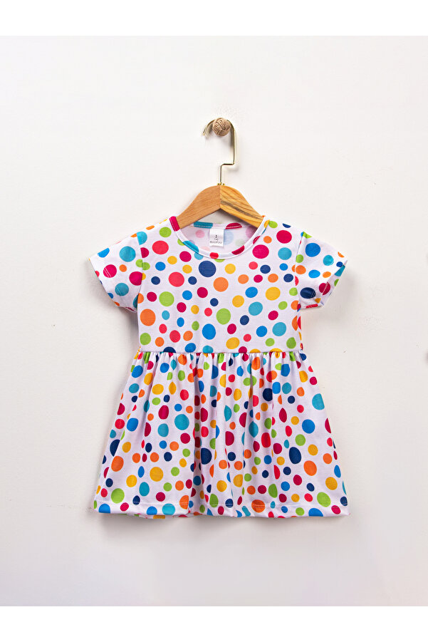 BUUFUU Rochie de vara pentru fete - mânecă scurtă și imprimată- Trendyol