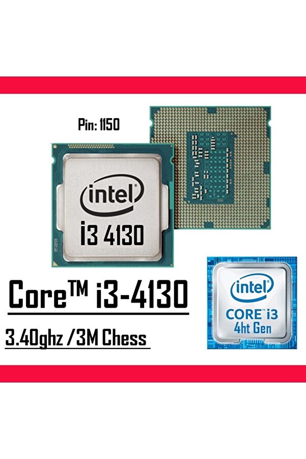 Intel Core I3 4130 - 3.40ghz, 3mb Cache, Lga 1150 Tray Processor - Trendyol