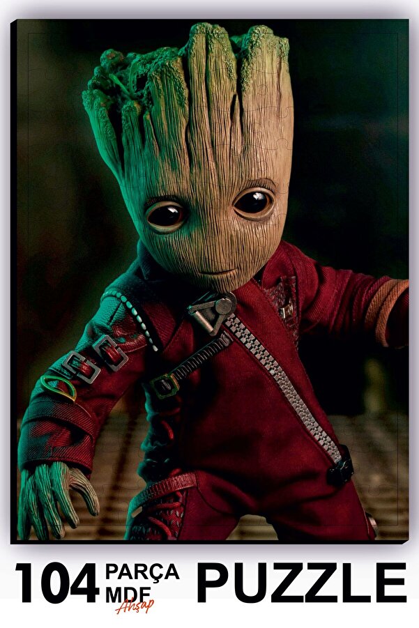 UltrArt Marvel Groot Puzzle - 104 Piece MDF and Wooden Puzzle- Trendyol