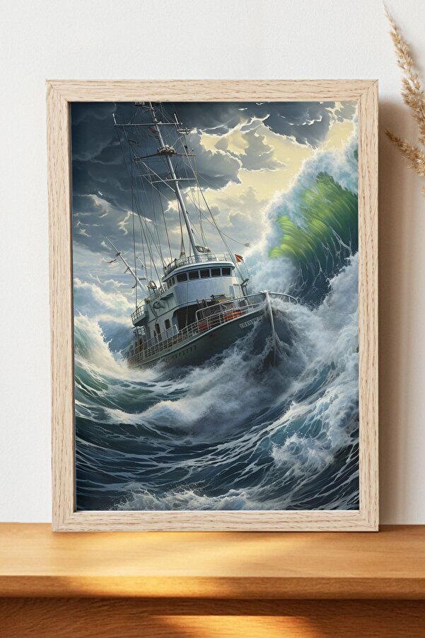 Luna Marissa Tsunami Ship Poster - Frameless Bright Paper Wall Poster ...