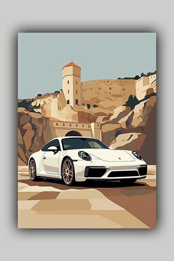 Luna Marissa Porsche 911 Poster Unframed Wall Poster- Trendyol