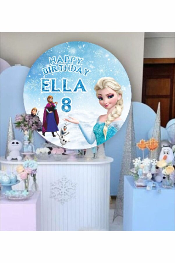 GK TASARIM Elsa Frozen Large Size Birthday Tarpaulin Poster - Trendyol