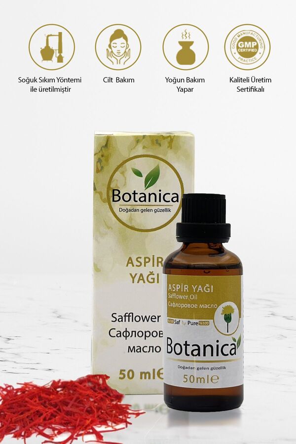botanica Carthamus Tinctorious Safflower Oil - 50 ml Moisturizing and ...