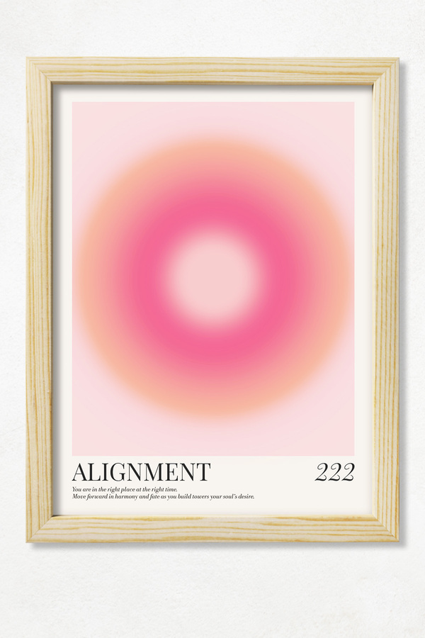 DuoArt Natural Wood Framed Poster - Alignment Harmony, Angel Numbers ...
