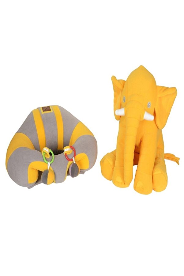 Bebeyatmaz Baby Sitting Support Cushion and Sleeping Elephant Gray ...