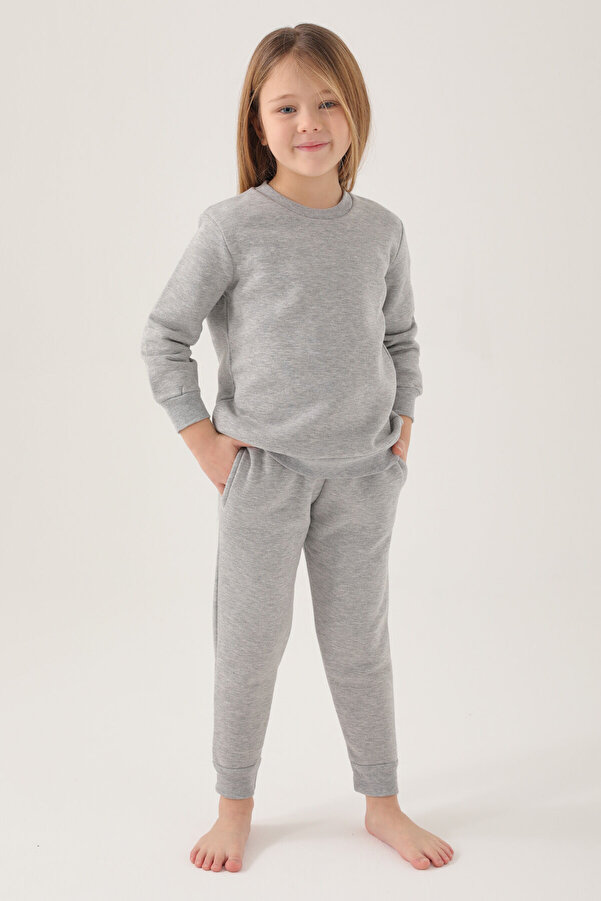 Rolypoly Girl's Gray Tracksuit- Trendyol