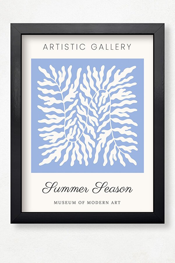 DuoArt Artistic Gallery - Black Poster with Natural Wood Frame - Trendyol