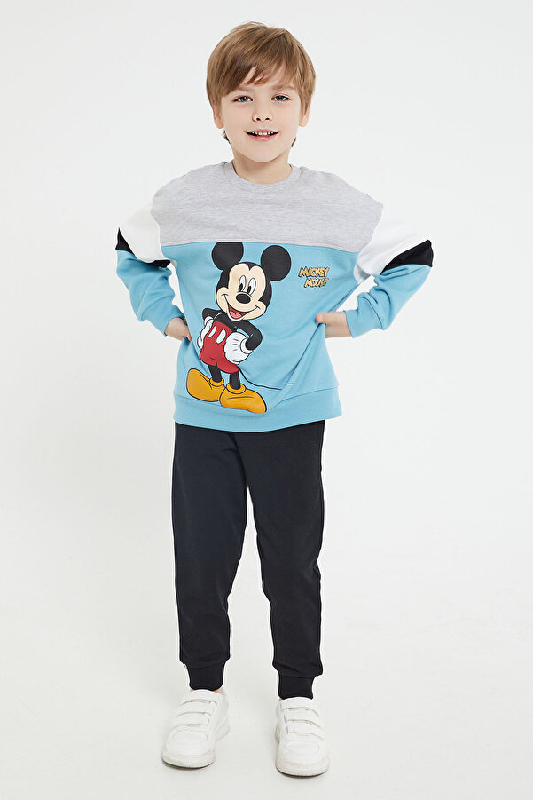 Mickey & Minnie Mouse Mickey Mouse Licensed Blue Boy Tracksuit Set ...