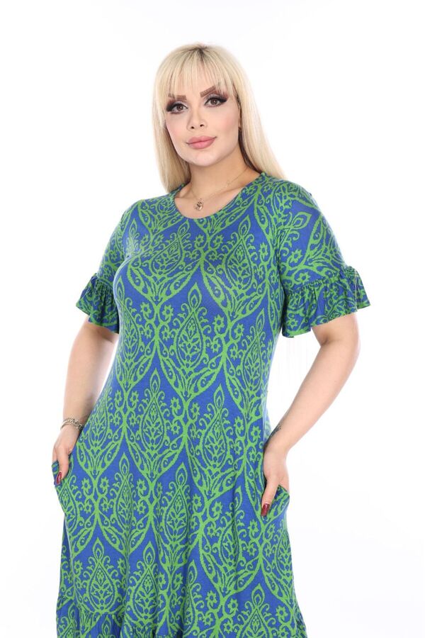 mami butik Шикарне трикотажне плаття великого розміру - довгі рукави ...