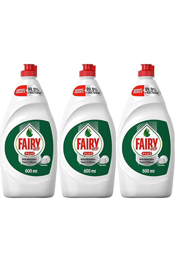 Fairy Plus Dishwashing Liquid Original 3 X 600ml- Trendyol