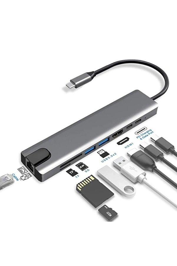Favors Macbook Pro Air Usb Type-c Hub Converter Multiplexer Usb Hdmi ...
