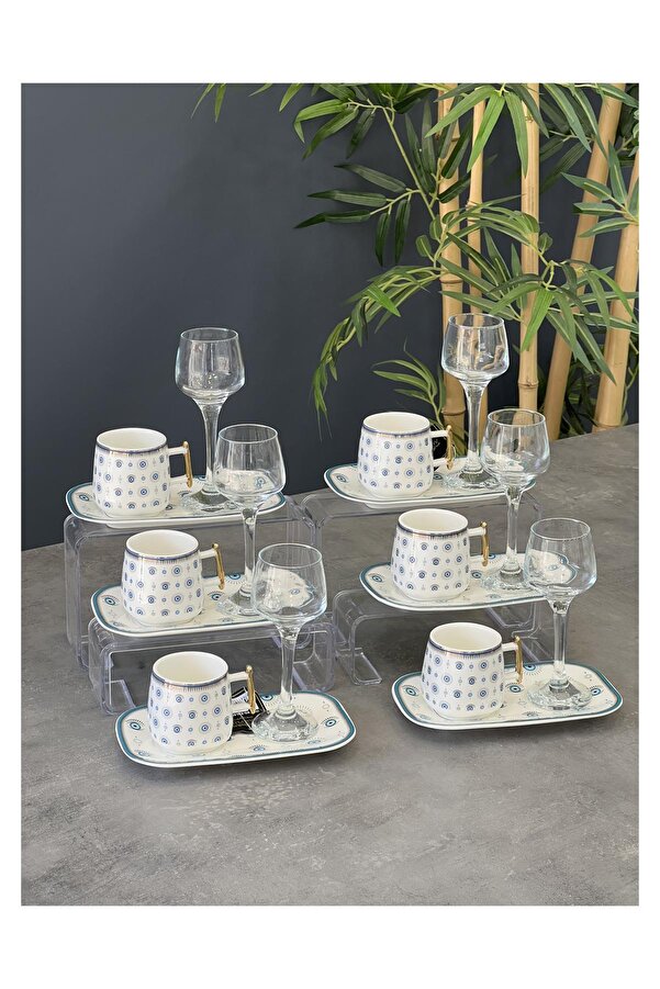 ACAR 18 Piece Luxury Coffee Cup Set - With Side Cups - Trendyol