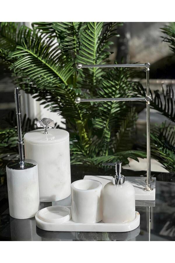 ege gross Natural White Marble / Accessory Detailed 7-Piece Marble ...