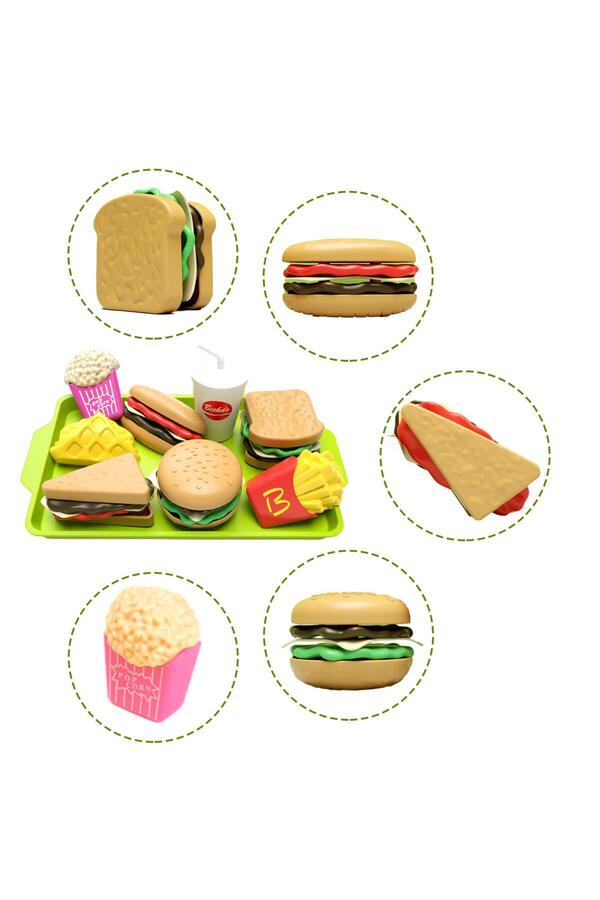 Choice 27pcs Children Detachable Snack Hamburger Plastic Pretend ...