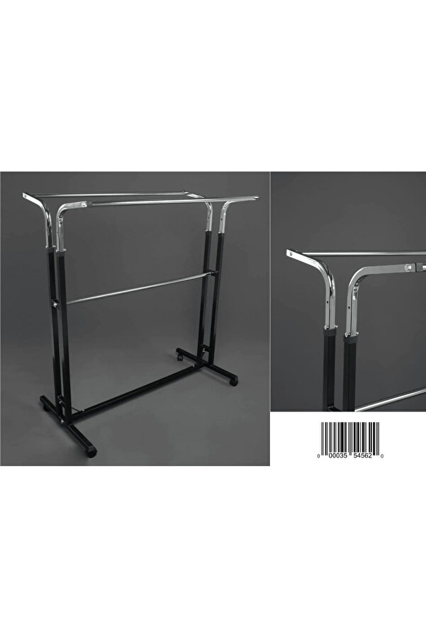 HOLTECH Portable Standing - Adjustable Metal Garment Hanger, Double ...