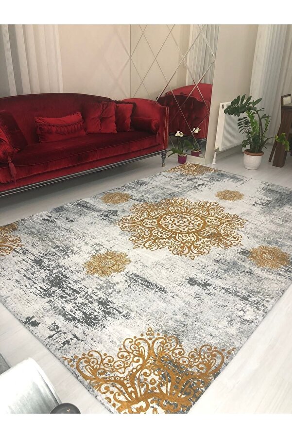 Madame Clean Home Еластичен калъф за килим от копринено кадифе, модел ...
