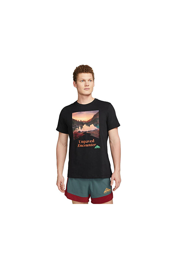 Nike Men's Black Running T-Shirt - Trail Dri-Fit FD0120-010 - Trendyol