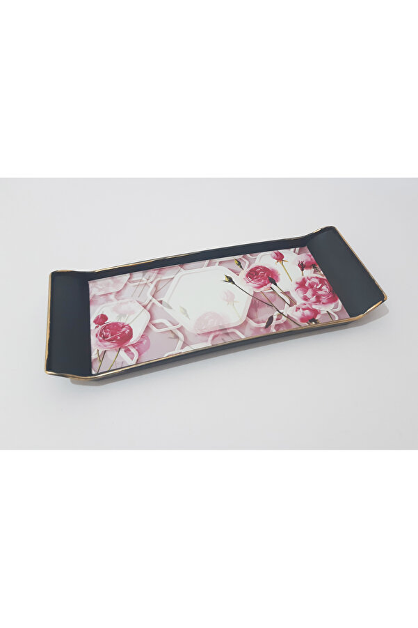 renkli çiçekler 28.5X11.5 CM Rectangular Mini Coffee Tray ...