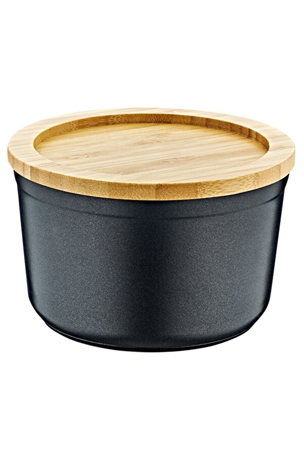 OMS PASLANMAZ Bamboo Closed Granite Storage Container, 14 cm Dimensions ...