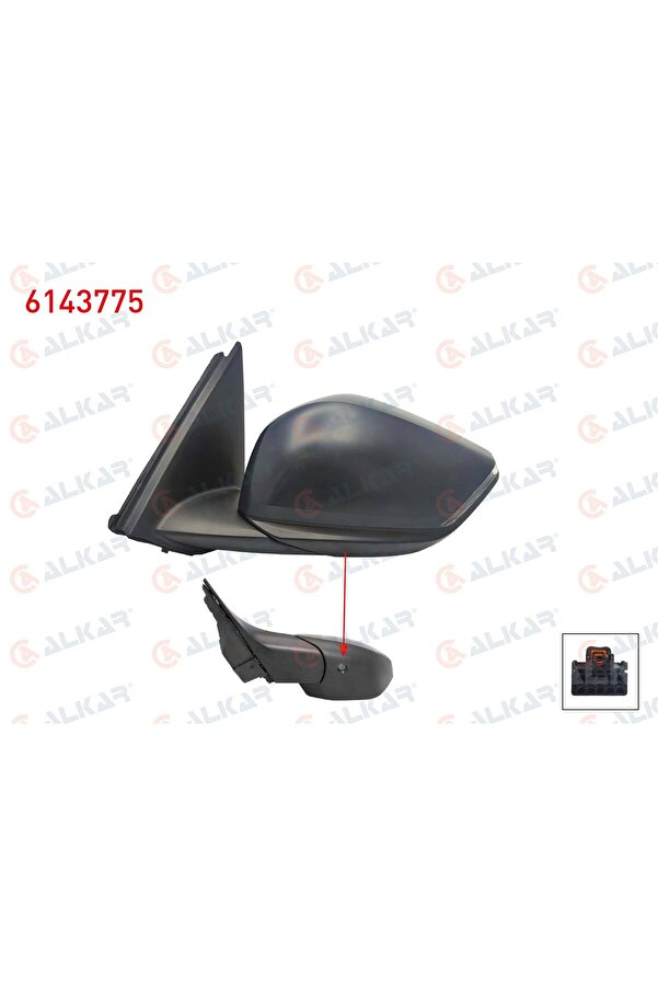 Alkar 10 Pin DIS Crimping Mirror - Left Electric, Heated, Lined ...