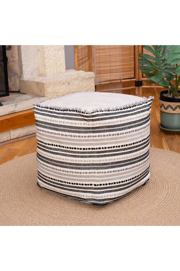 dekorist Pouf Hocker Pouf Outdoor Orientalischer Sitzbereich Outdoor Pouf Stehstuhl Boho Hocker fur