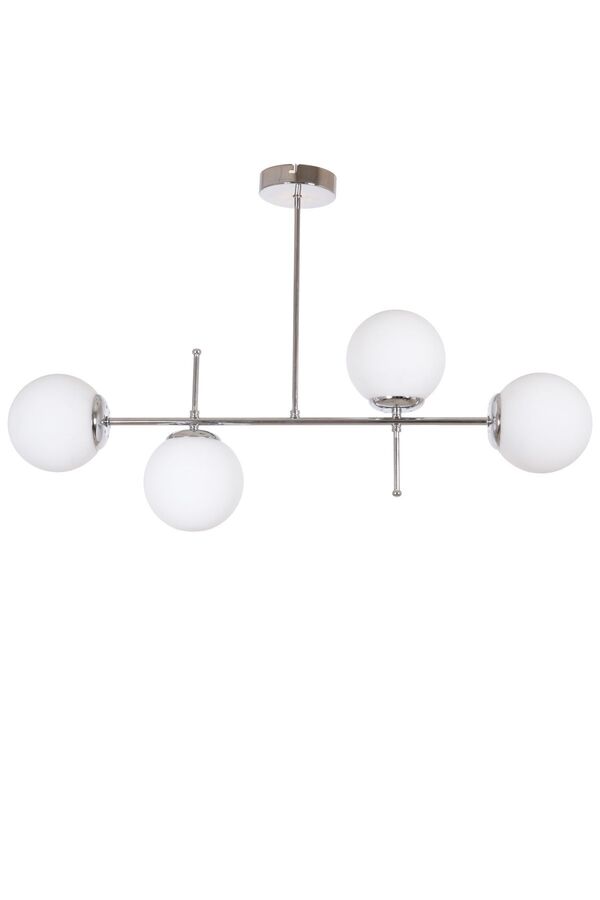 Fer Avize Cello Modern Luxury Design Chrome Color White Glass Ceiling ...