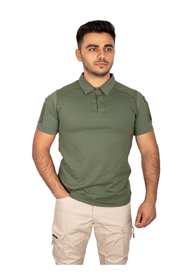 Safari Tričko Avm Tactical Khaki Polo Combat - Trendyol